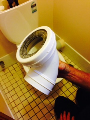 How to convert a skew pan toilet waste