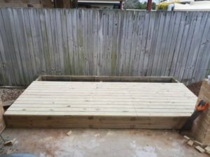 Removable Timber Sandbox With a Deck Lid - The Plumbette