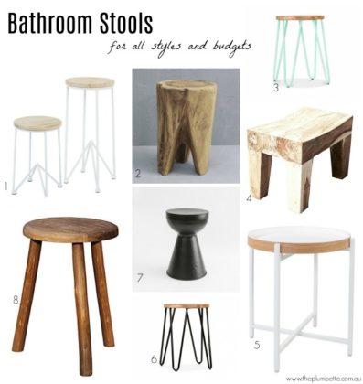 How to Style a Bathroom Stool - The Plumbette