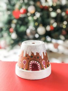 Upcycle a Terracotta Pot into a Gingerbread House - The Plumbette
