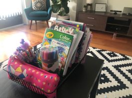 Use a Dish Rack For Colouring Book Storage - The Plumbette